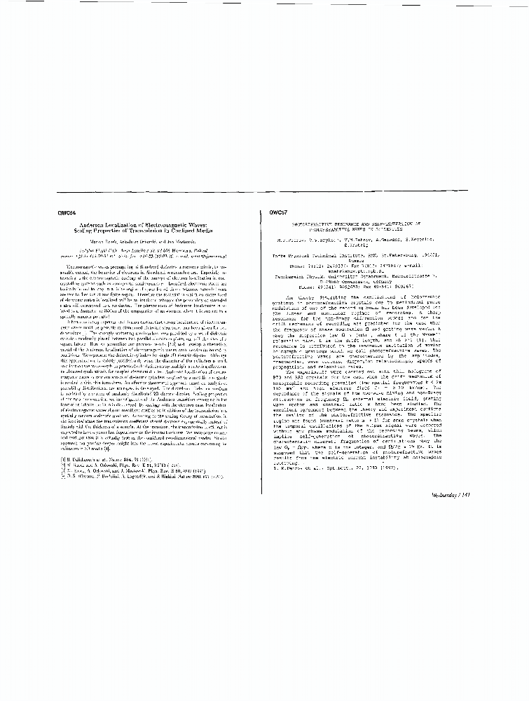 Anderson Localization of Electromagnetic Waves: Scaling Properties of ...