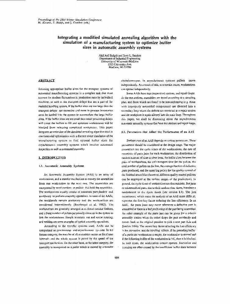 Integrating a modified simulated annealing algorithm with the ...