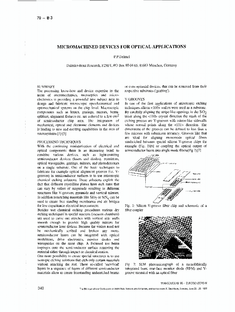 Micromachined Devices For Optical Applications | IEEE Conference ...