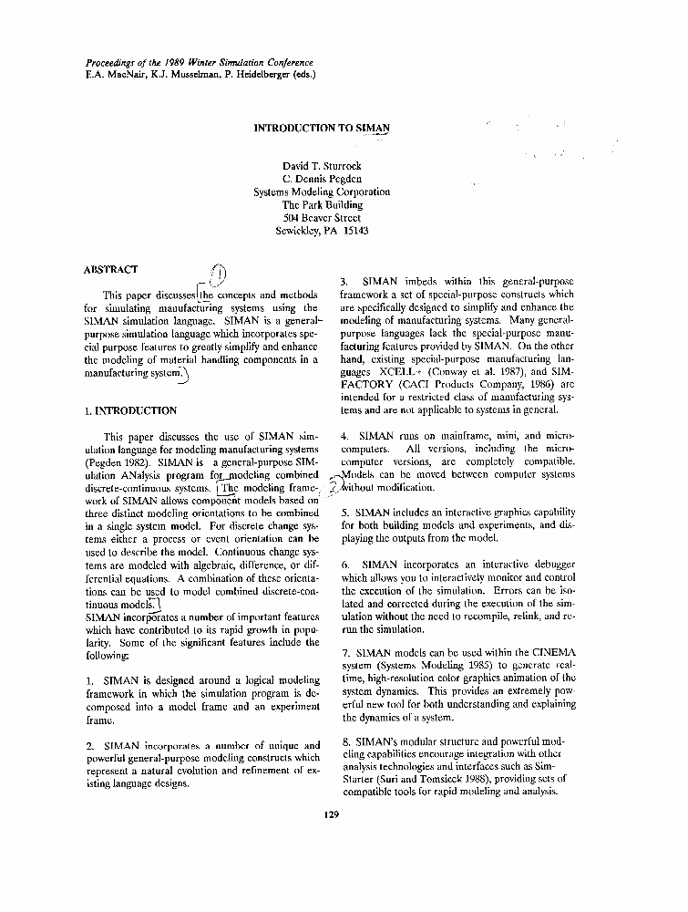 Introduction To Siman | IEEE Conference Publication | IEEE Xplore