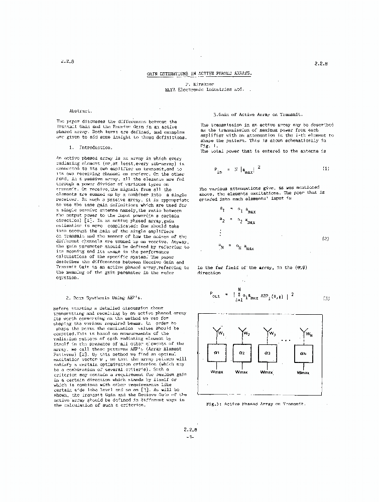 Gain Estimations in Active Phased Arrays | IEEE Conference Publication | IEEE Xplore