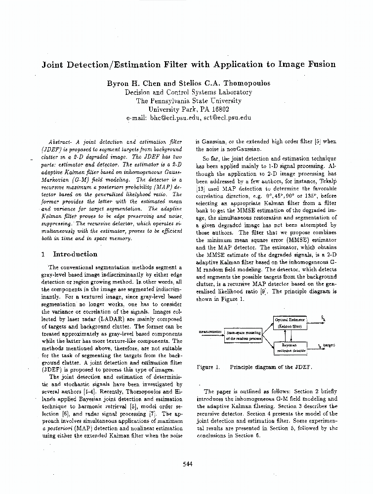 Pdf Information Resolution Of Joint Detectiontracking