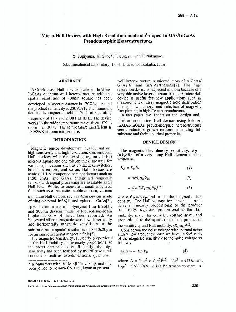 Micro-hall Devices With High Resolution Made Of 6-doped Inalas/ingaas ...