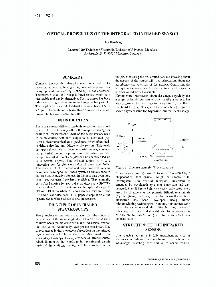 Optical Properties Of The Integrated Infrared Sensor | IEEE Conference ...