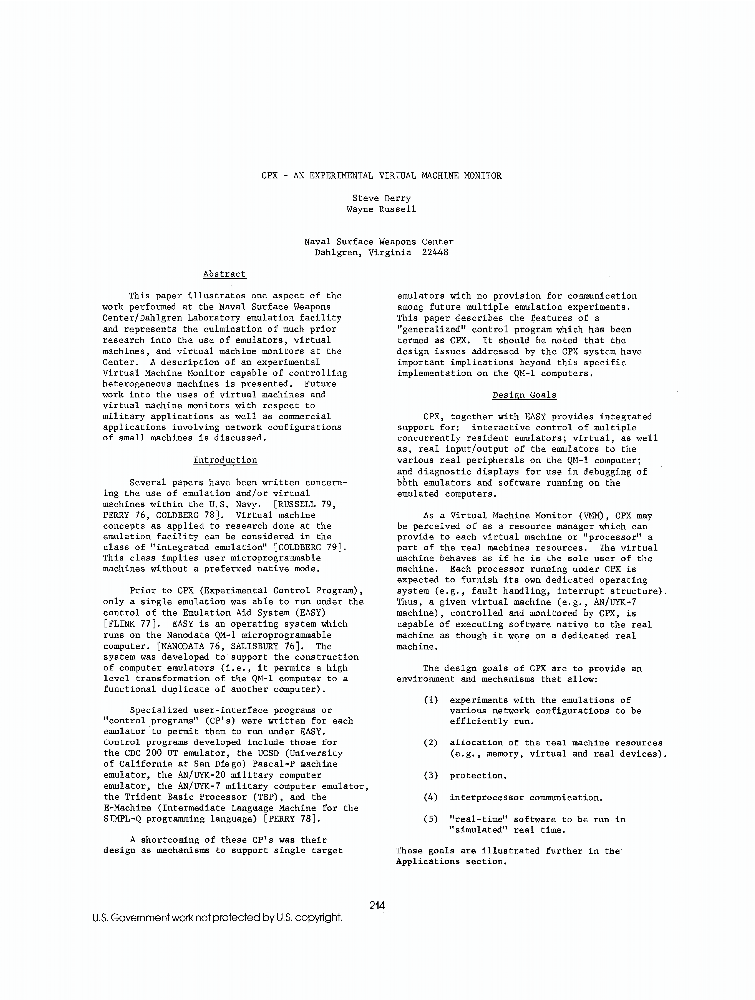 CPX - An Experimental Virtual Machine Monitor | IEEE Conference ...