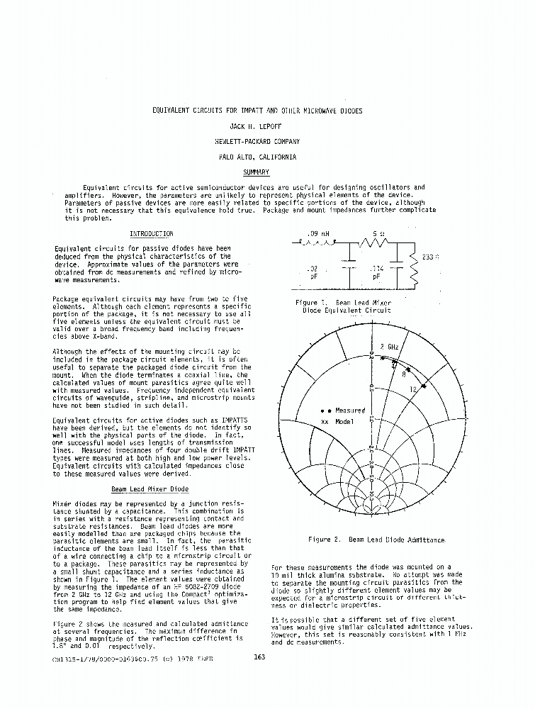 Equivalent Circuits For Impatt And Other Microwave Diodes | IEEE ...