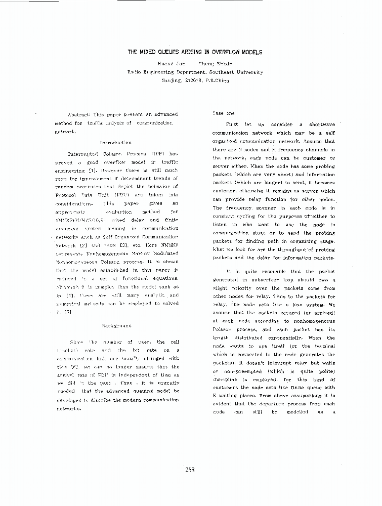 The Mixed Queues Arising in Overflow Models | IEEE Conference ...
