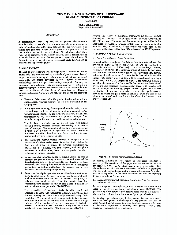 The Manufacturization of the Software Quality Improvement Process ...
