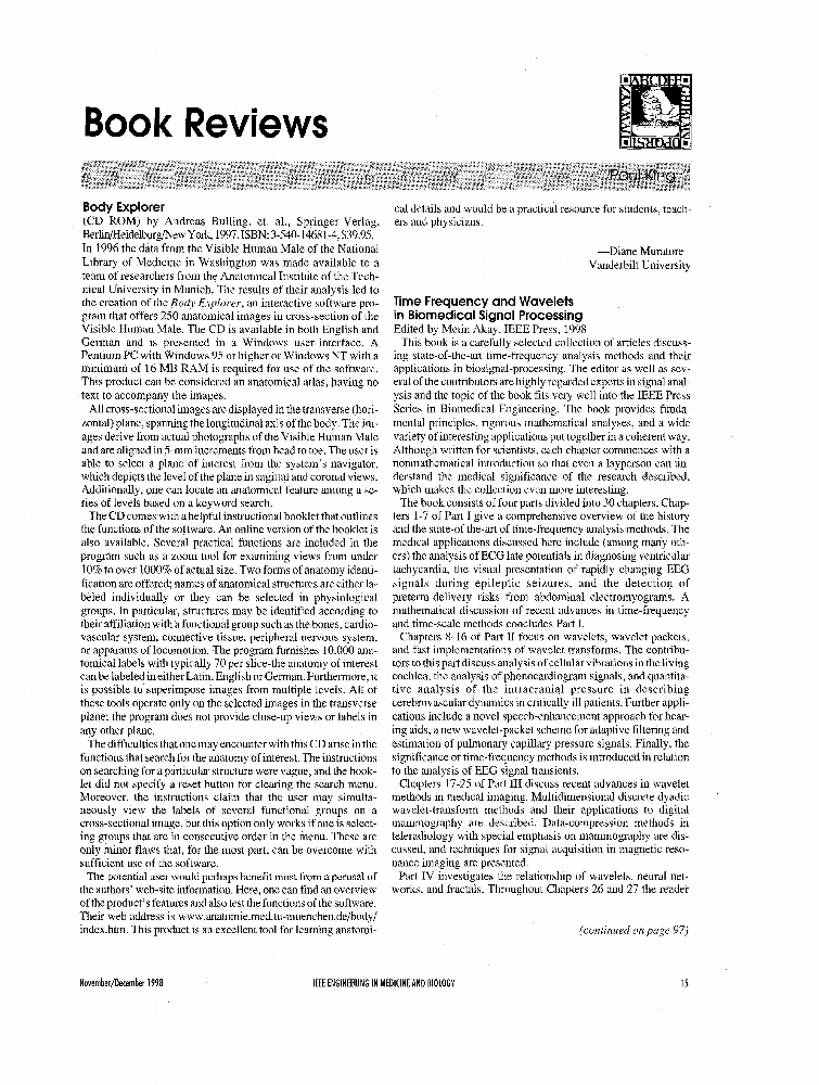 Body Explorer [Book Reviews] | IEEE Journals & Magazine | IEEE Xplore