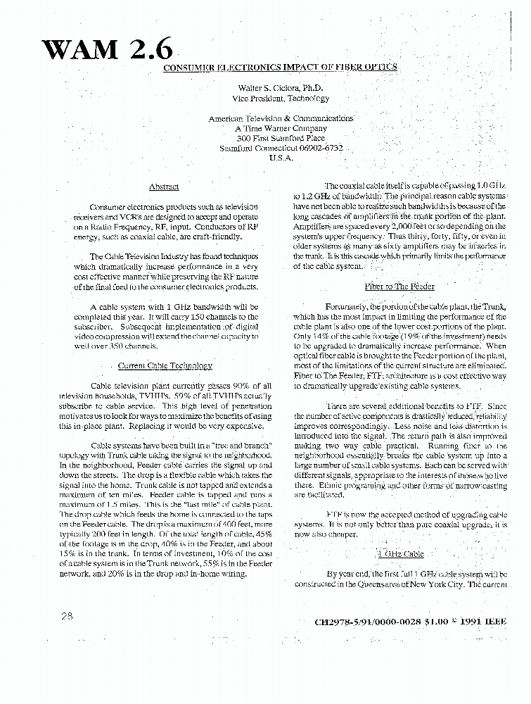 Consumer Electronics Impact Of Fiber Optics | IEEE Conference ...