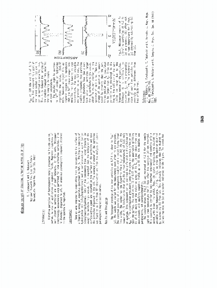 Mossbauer studies of colloidal ultrafine particles of iron | IEEE ...