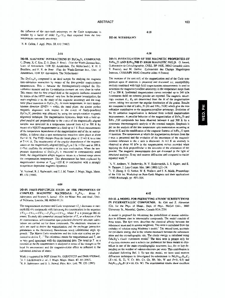 Investigation of the Magnetic Properties of ErFe/sub 11/Ti and ErFe/sub ...