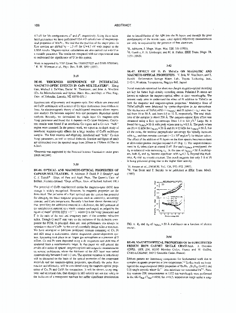 Optical and Magneto-Optical Properties of Co/Pt/AIN Multilayers | IEEE ...