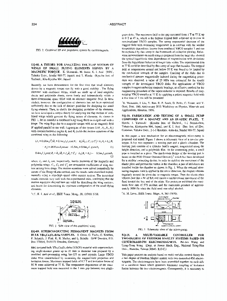 A theory for analyzing the flap motion of wings of small flying ...