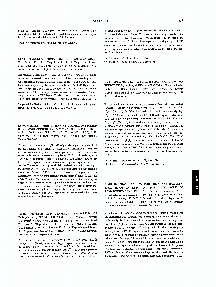 H-T-phase Diagram For The Giant Magnetic Flux Jumps In LTSC And HTSC ...