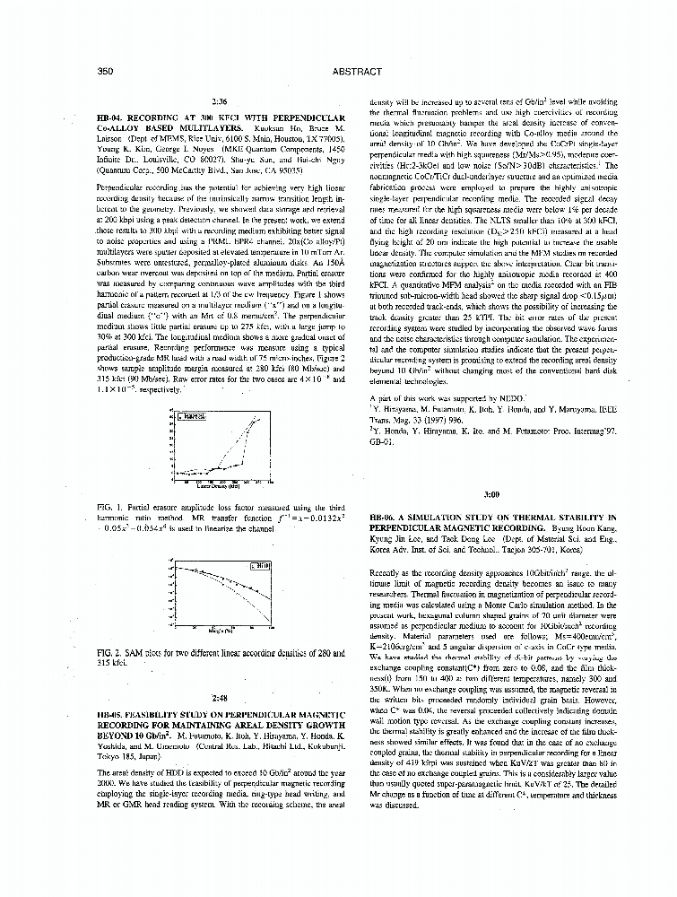 A Simulation Study On Thermal Stability In Perpendicular Magnetic Recording | IEEE Conference ...