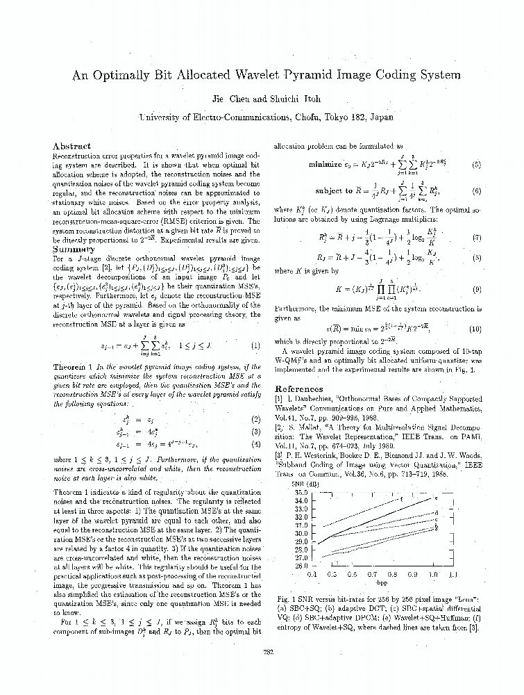 An Optimally Bit Allocated Wavelet Pyramid Image Coding System | IEEE ...