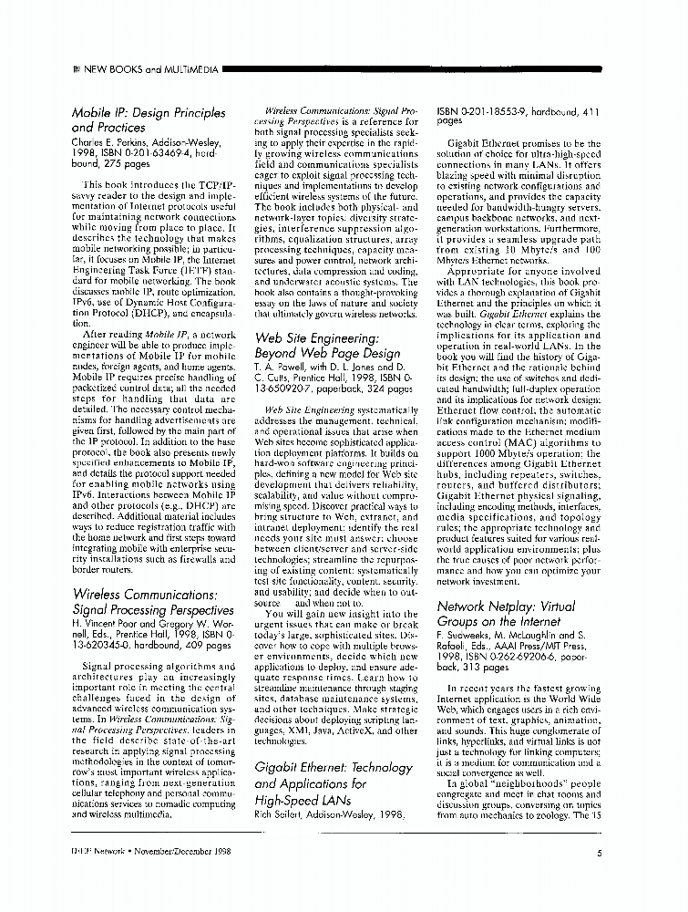 Mobile IP: design principles and practices [Book Reviews] | IEEE ...