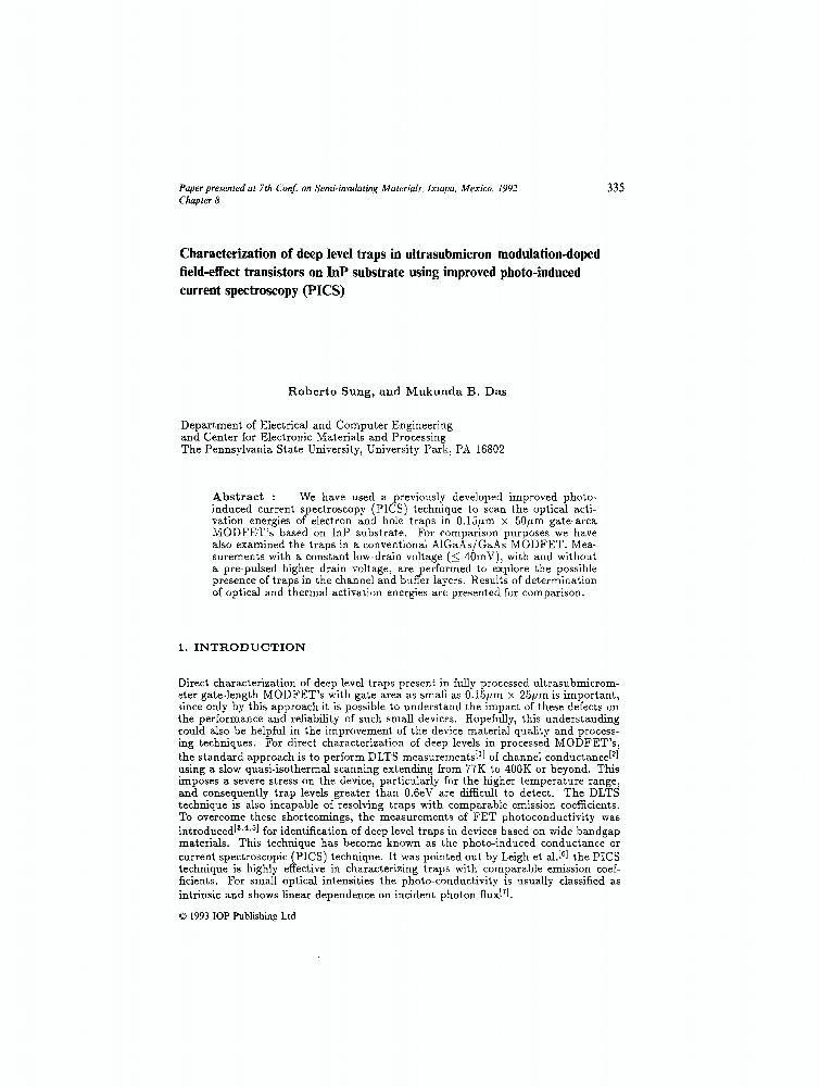 Characterization of deep level traps in ultrasubmicron modulation-doped ...