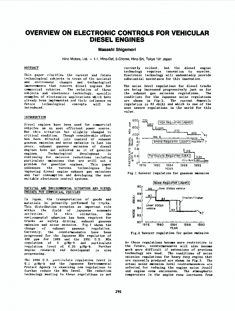 Overview On Electronic Controls For Vehicular Diesel Engines | IEEE ...