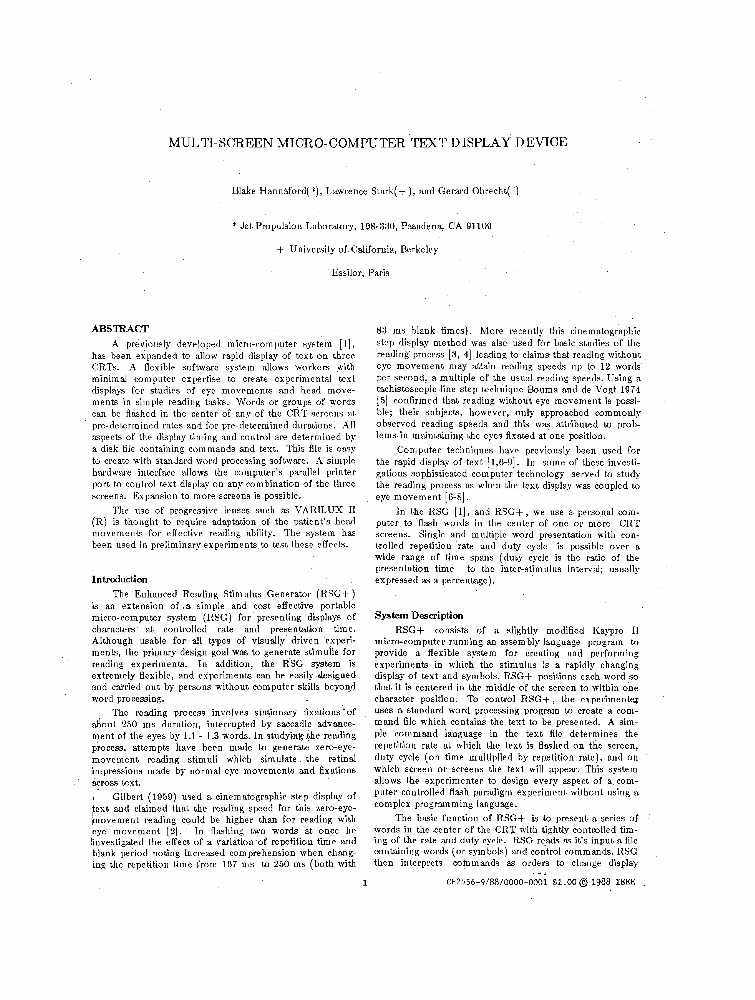 Multi-screen Micro-computer Text Display Device | IEEE Conference ...