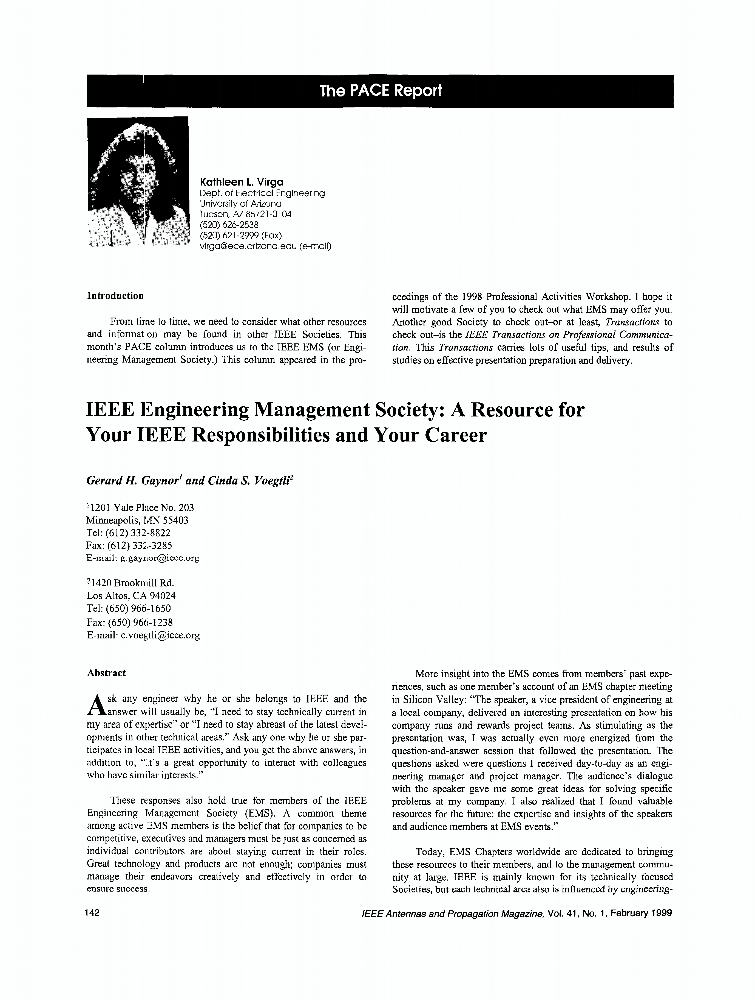 IEEE Engineering Management Society: A Resource For Your IEEE ...