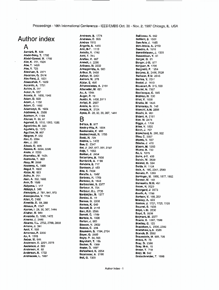 Proceedings of the 19th Annual International Conference of the IEEE ...