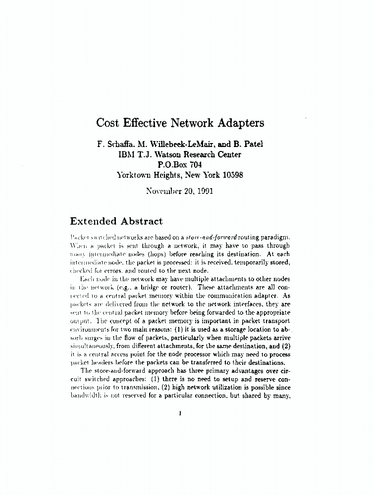 Cost effective network adapters | IEEE Conference Publication | IEEE Xplore