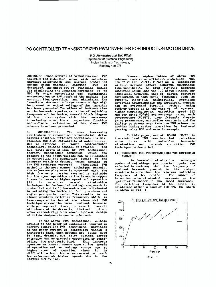 Pc Controlled Transistorized Pwm Inverter For Induction Motor Drive Ieee Conference