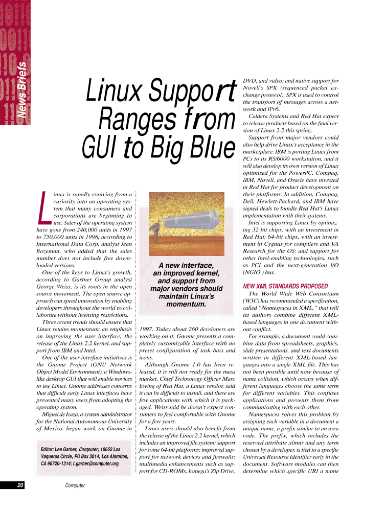 Linux Support Ranges from GUI to Big Blue | IEEE Journals & Magazine ...
