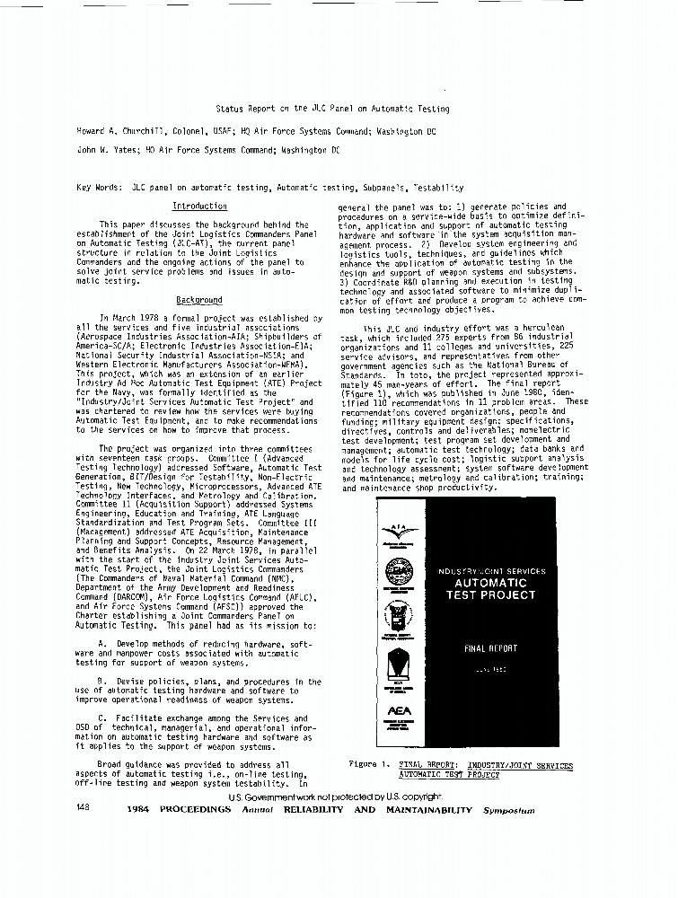 Status Report on the JLC Panel on Automatic Testing | IEEE Conference ...