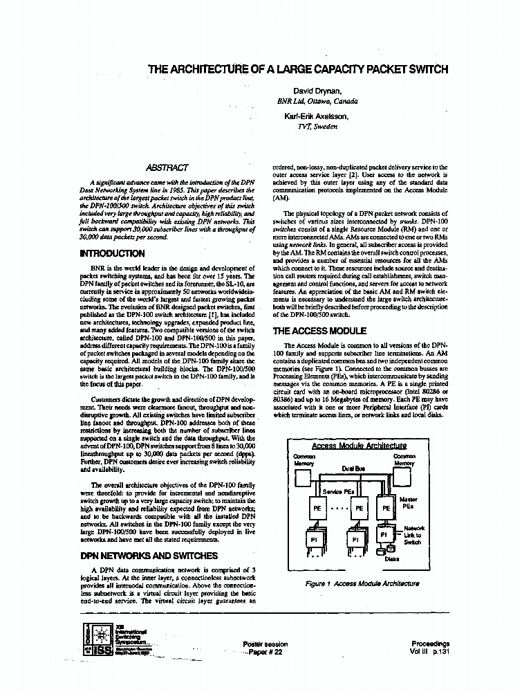 The architecture of a large capacity packet switch | IEEE Conference ...