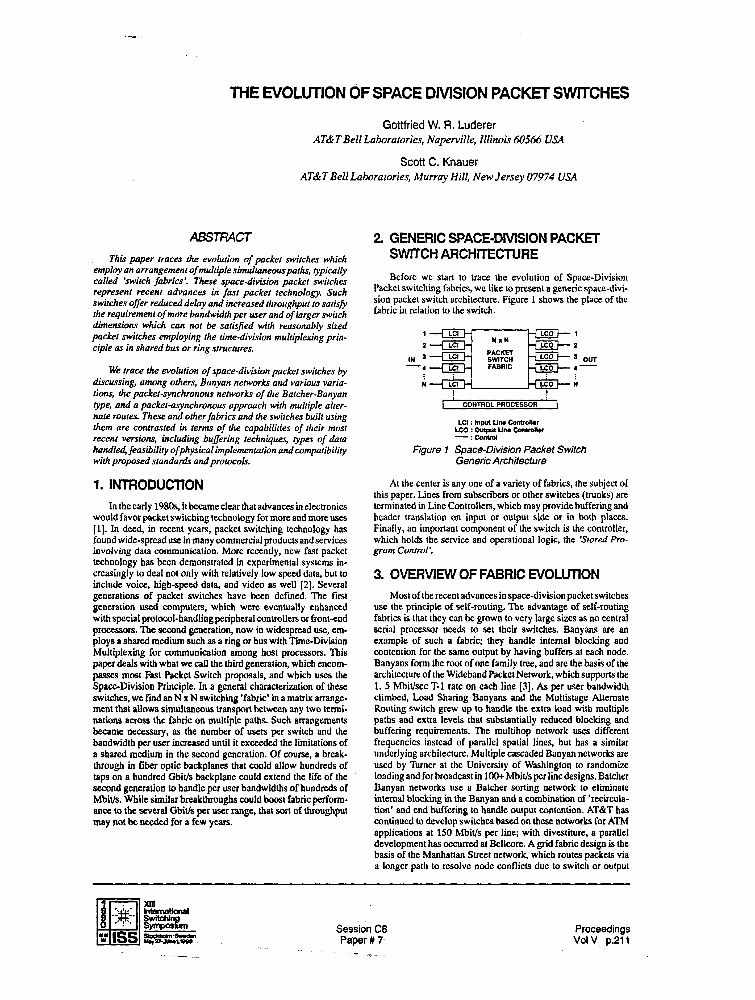 The evolution of space division packet switches | IEEE Conference ...