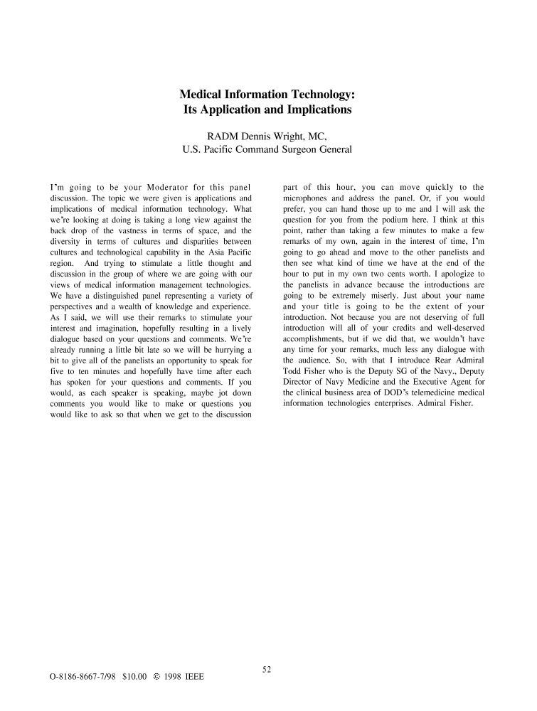 Medical information technology: its application and implications | IEEE Conference Publication ...