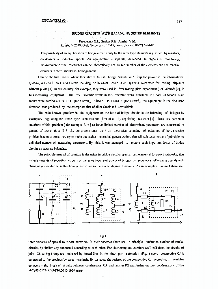Bridge circuits with balancing sister elements | IEEE Conference ...