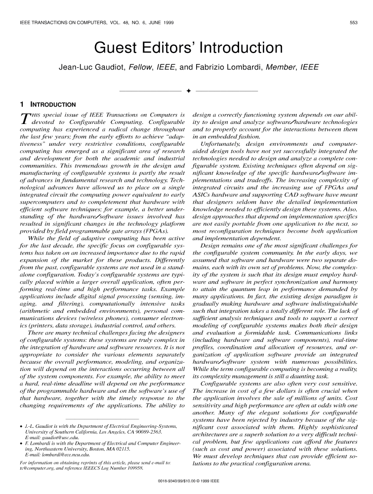 Guest Editors Introduction Ieee Journals And Magazine Ieee Xplore