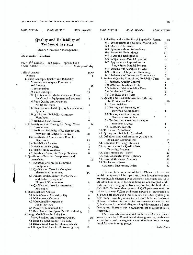 Quality and reliability of technical systems | IEEE Journals & Magazine ...
