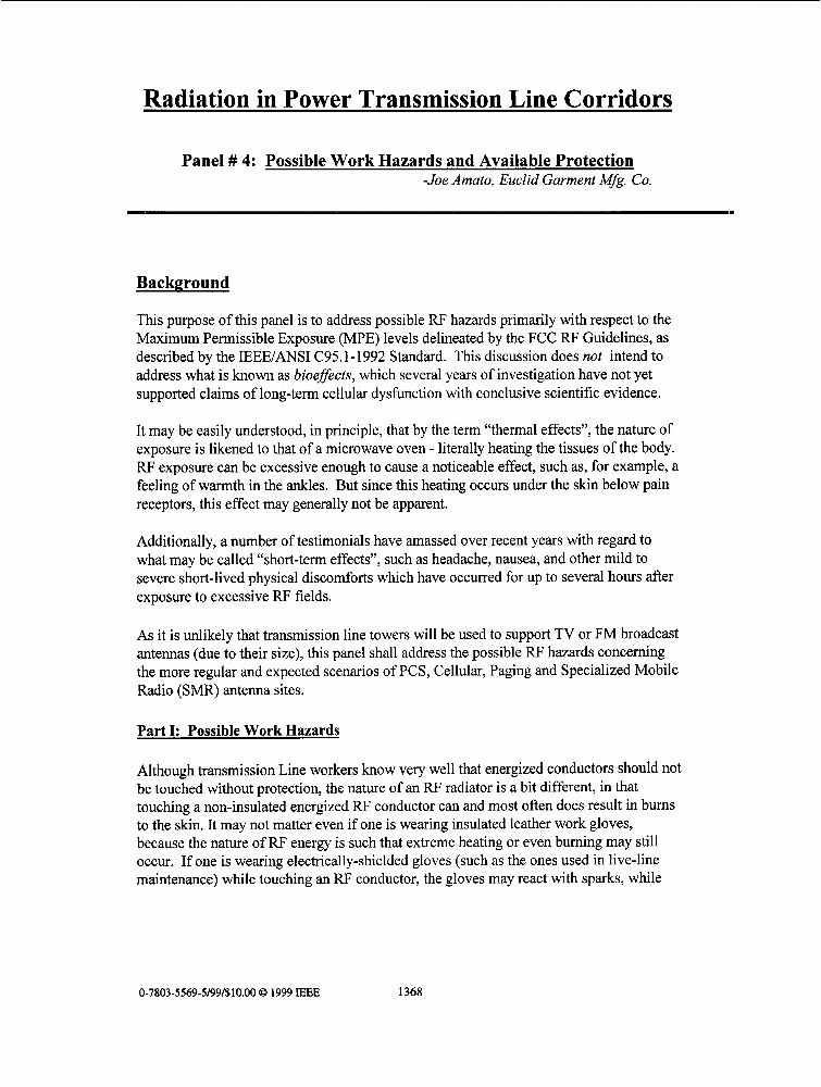 Radiation in power transmission line corridors | IEEE Conference ...