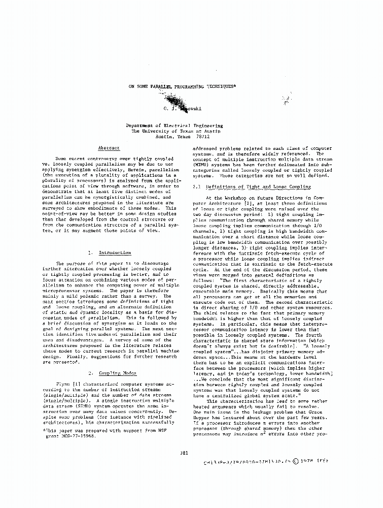 On Some Parallel Programming Techniques Ieee Conference Publication Ieee Xplore