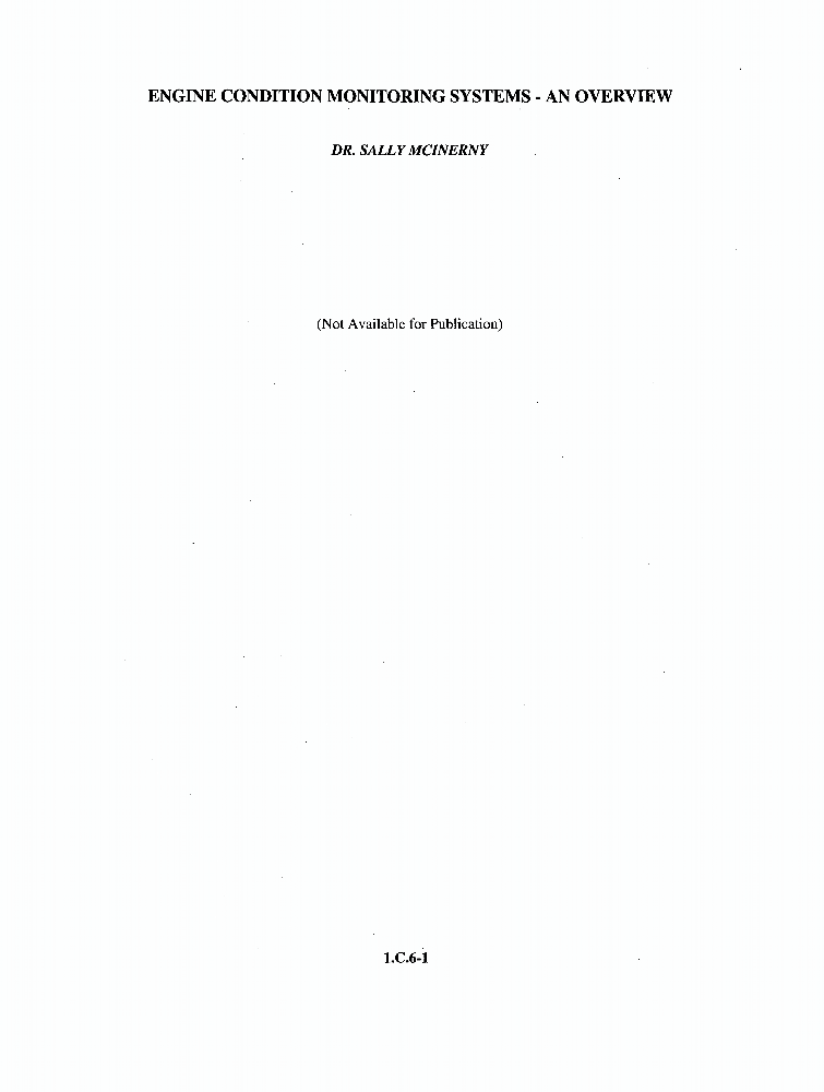 Engine condition monitoring systems - an overview | IEEE Conference ...