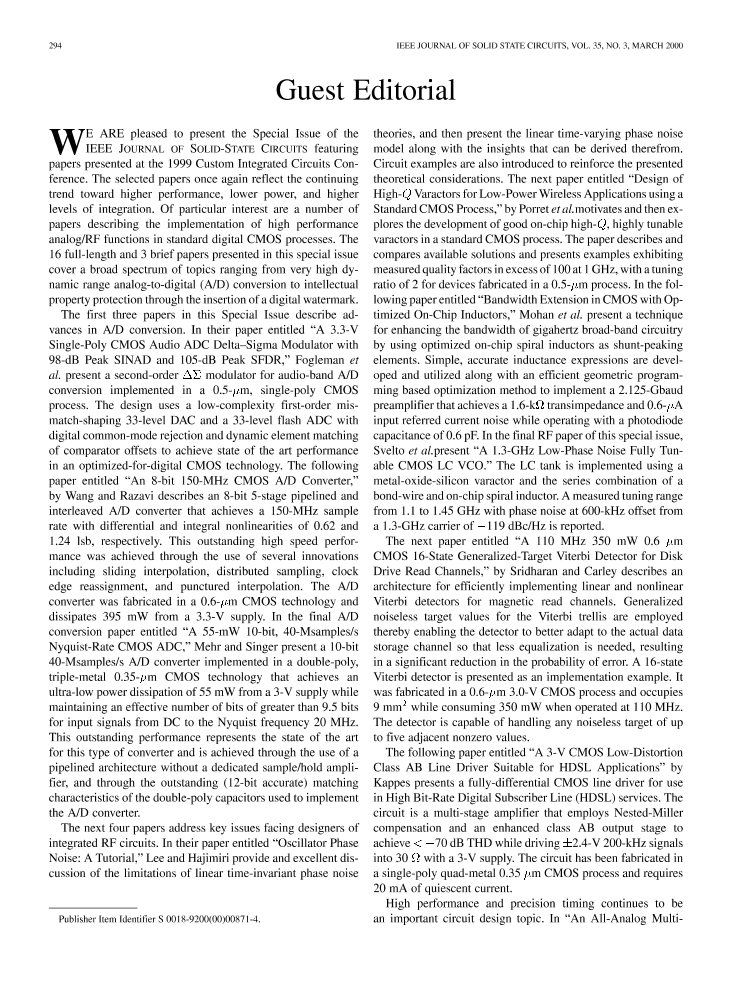 Guest editorial | IEEE Journals & Magazine | IEEE Xplore