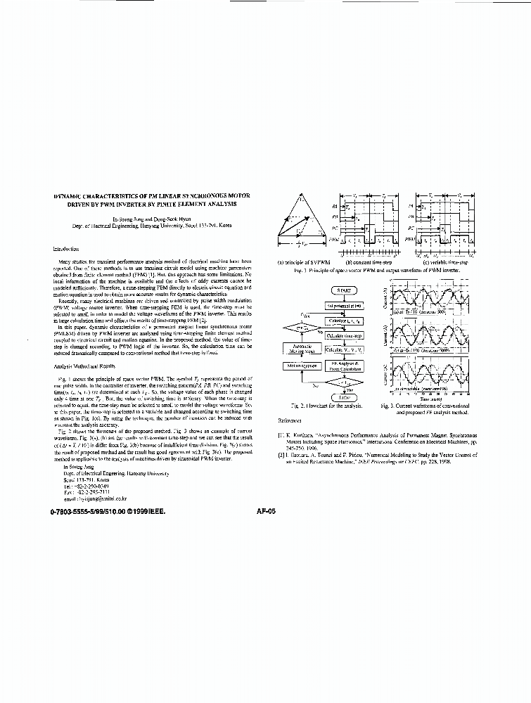 Dynamic characteristics of pm linear synchronous motor driven by pwm inverter by finite element ...