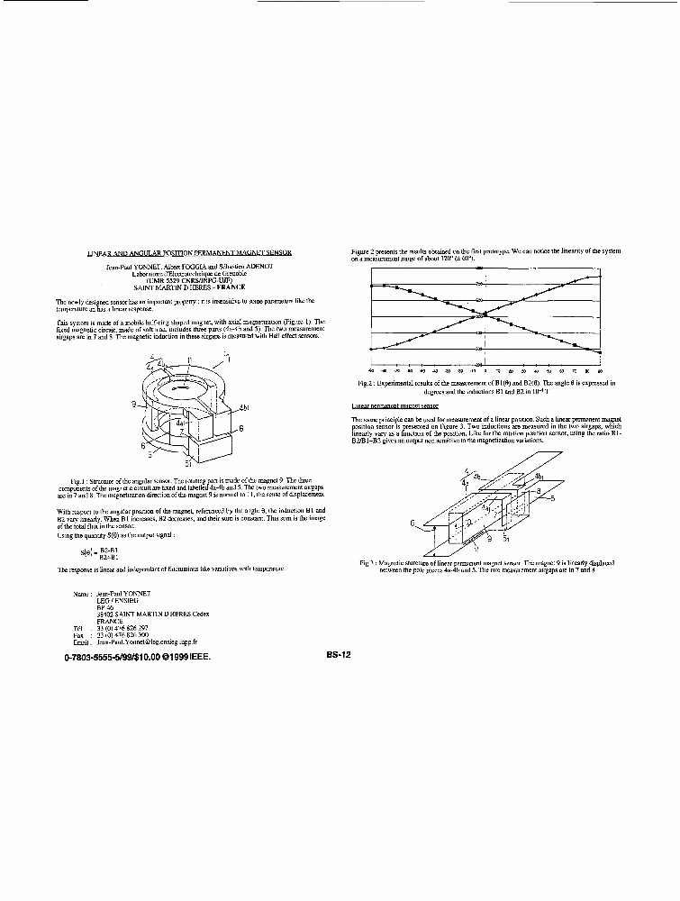 Linear and angular position permanent magnet sensor | IEEE Conference ...