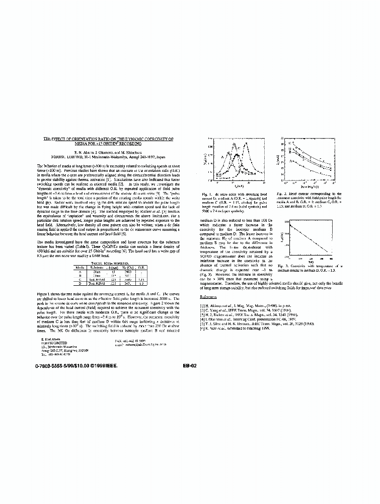 The effect of orientation ratio on the dynamic coercivity of media for ...