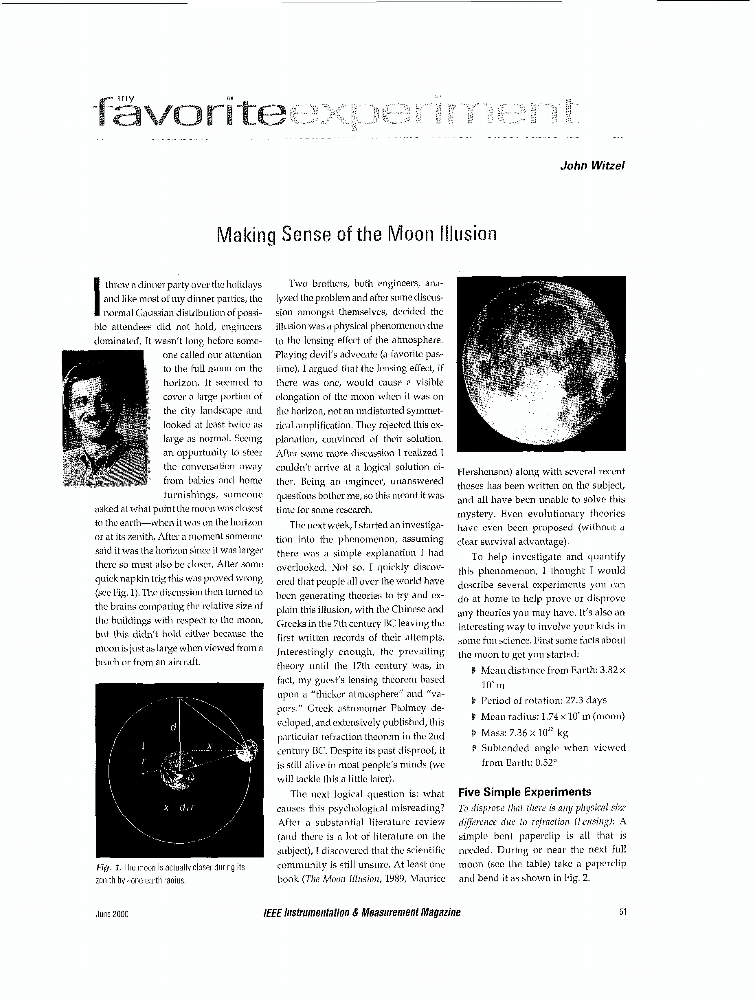 Making sense of the moon illusion | IEEE Journals & Magazine | IEEE Xplore