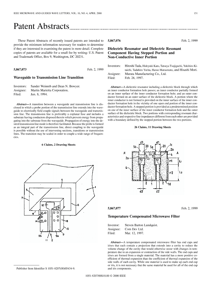 Patent abstracts | IEEE Journals & Magazine | IEEE Xplore
