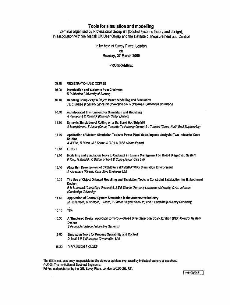 Tools for simulation and modelling | IET Conference Publication | IEEE ...