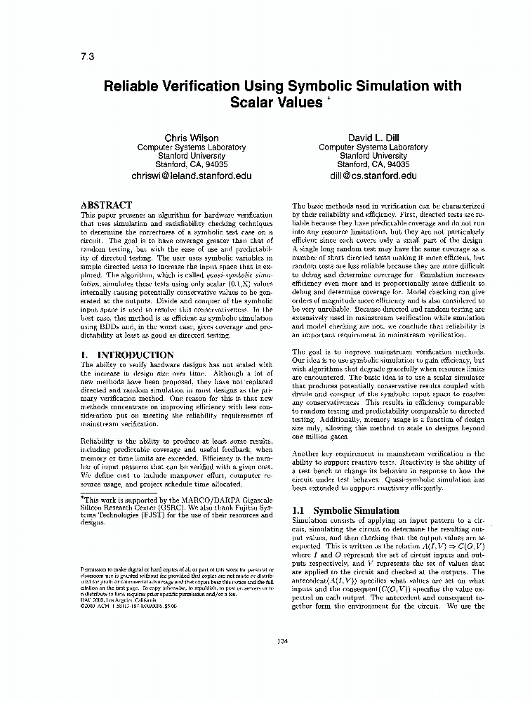 Reliable verification using symbolic simulation with scalar values | IEEE Conference Publication ...