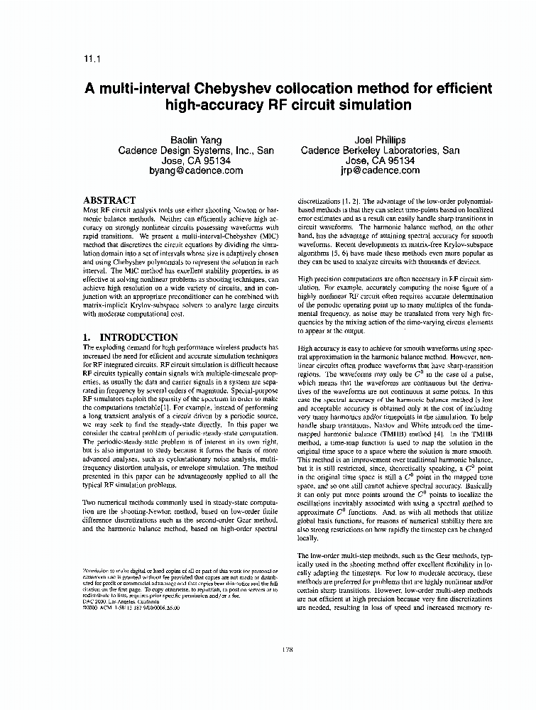 A multi-interval chebyshev collocation method for efficient high ...