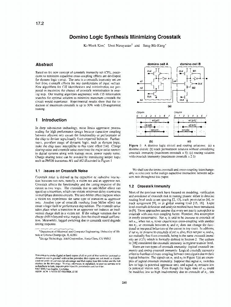 Domino logic synthesis minimizing crosstalk | IEEE Conference ...